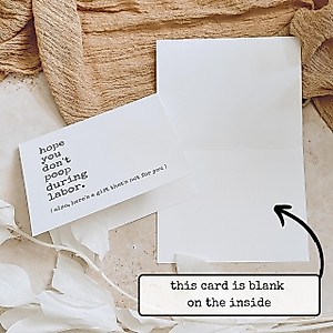 Funny Baby Shower Card For Boy Or Girl. Hope You Don't Poop During Labor Card. Funny Gender Neutral Baby Shower Card. Baby Shower Greeting Card.