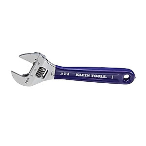 Klein Tools D86934 Adjustable Wrench, Forged with Slimmer Jaw and a High Polish Chrome Finish, 6-inch