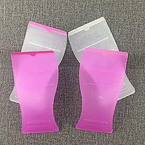 12 Pcs Hair Wax Cleansing Spatulas Plastic S-Shaped Makeup Cosmetic Mask Scraper Waxing Applicator Beauty Tools, Random Color