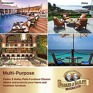 PARKER & BAILEY Patio Furniture Cleaner - Outdoor Furniture Cleaner UV Protectant Outdoor Patio Cleaner Spray Clean Outdoor Cushions Fabric Cleaner for Furniture Upholstery Stain Remover