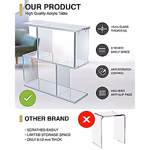 Acrylic Side Table, Acrylic Table, Acrylic Furniture, Acrylic Coffee Tables for Living Room, Acrylic End Table, Arteriors, Ghost Table, Arylic Desk, Clear Furniture, Acrylic Bed Table