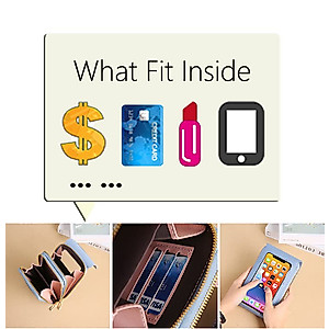 PORT&LOTUS Crossbody Bags for Women Cell Phone Purse Wallet Ladies Small Women's Handbags PU Leather Shoulder Bags Card Holder Green 2