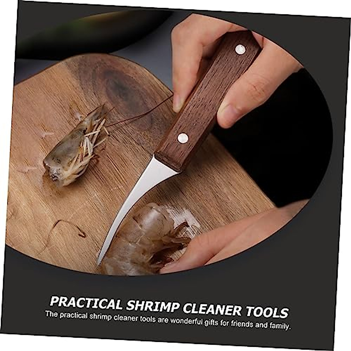 RORPOIR 1 Set Stainless Steel Shrimp Opener Shrimp Cutter Seafood Deveiner Shrimp Cleaner and Deveiner Tool Oyster Crackers Tools for Fish Scale Remover Shrimp Cleaning Supplies