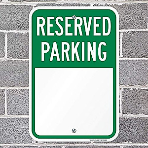 SmartSign - K-5503-AL-12x18 Blank Reserved Parking Sign, Write-On Sign, 12 x 18 Aluminum, Rust-Free, USA Made 12" x 18" Non-Reflective Aluminum