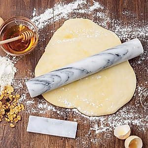 Fox Run French Marble 11" Rolling Pin with Base, 3 x 13 x 3 inches