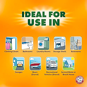 Arm & Hammer Essentials Hanging Moisture Absorber and Odor Eliminator, 17.5 oz., 3 Pack, Linen Fresh, Moisture Absorbers for Closets, Laundry Rooms and Bedrooms, Long-Lasting Freshness