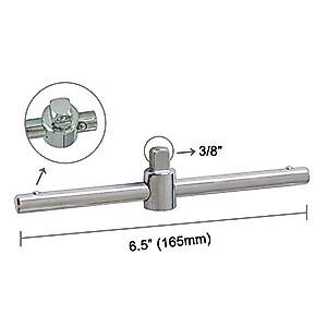 PANMAX 6 Pieces Extension Bar Set, 1/4", 3/8" and 1/2" Drive Socket Extension Sliding Bar T-handle Wrench, Premium Chrome Vanadium Steel with Electroplating treatment For Ratchet Driver & Car Repair