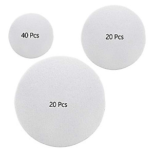 Jucoan 80 Pack Thick Felt Plate Dividers, 3 Sizes Round China Dish Storage Protectors Pads for Packing Stacking Procelain Cookware
