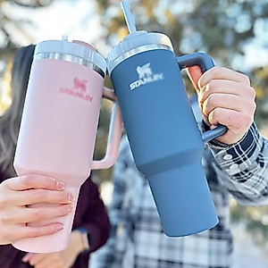 CHGRNLF Silicone Leak Spill Proof Stopper Set of 3 for Stanley Tumbler Cup 1.0/2.0 40oz/ 30oz Including 2 Straw Cover Sets,2 Round Leak Stoppers and 2 Square Spill Stoppers