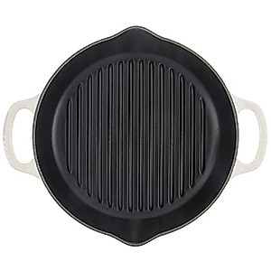 Le Creuset Enameled Cast Iron Signature Deep Round Grill, 9.75", Meringue