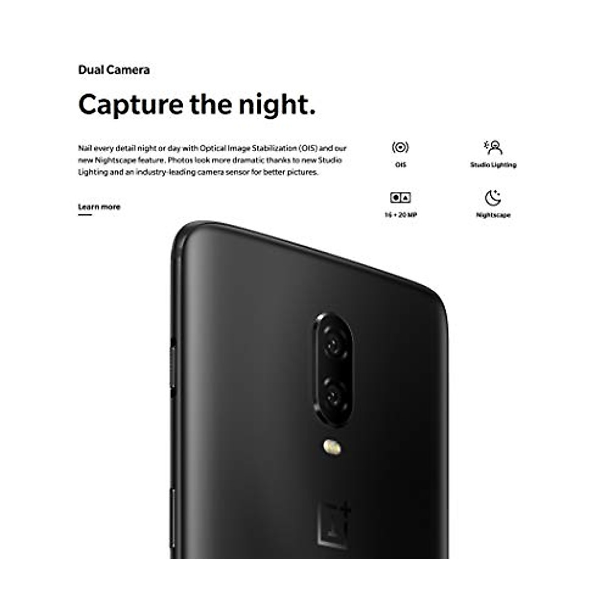 OnePlus 6T A6013 128GB Storage + 8GB Memory T-Mobile and GSM + Verizon Unlocked 6.41 inch AMOLED Display Android 9 - Mirror Black US Version