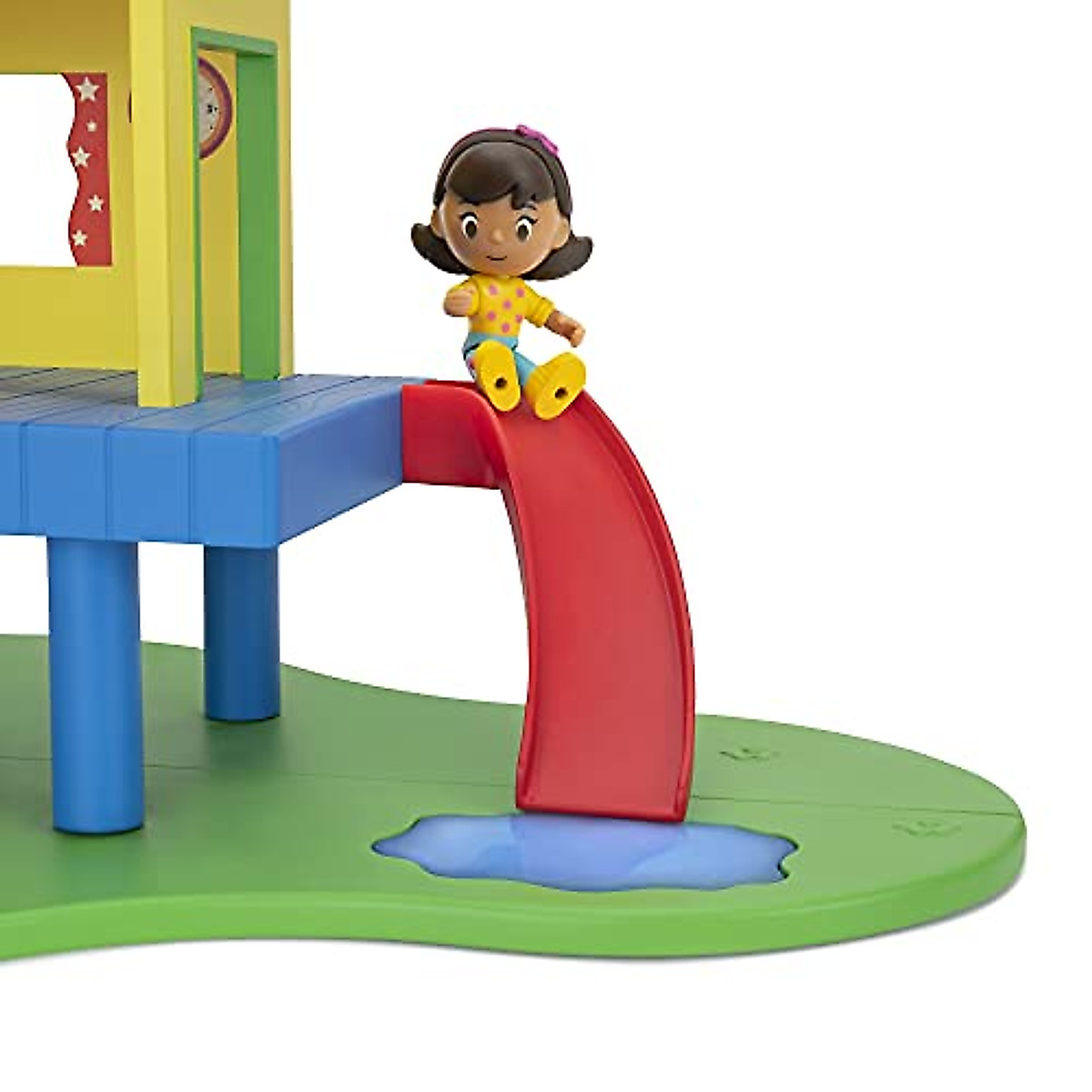 Blippi Ultimate Party Adventure, Deluxe Playset - Includes Exclusive Party Figure, Girl Figure, Playground Playset, 4 Accessories, Sounds, Working Balloon Basket Elevator - Amazon Exclusive