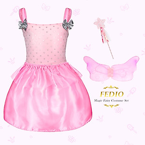 Fedio Dress up Clothes for Little Girls - Kids Dress up & Pretend Play Princess Dress up Trunk Costume for Girls 3-6 Years