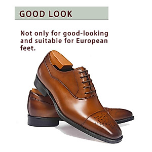 Latest Model Men Dress Shoes Formal Oxford Office Genuine Leather Shoes Brown