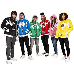 Power Rangers Pink Hooded Costume Sweatshirt (Adult Medium)
