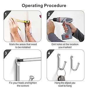 16 Pack Coat Hooks, Metal Wall Hooks for Coats, Black Hooks for Hanging Coats, Heavy Duty Double Prong Coat Hooks Wall Mounted With Screws For Hanging Coats, Towel, Backpack, Clothes, Hat, Dog Leashes