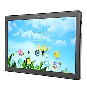 LBEC Tablet, 10.1 Inch Tablet Octa Core CPU Processor 10.1 Inch 2.4G 5G WiFi for Travel for Home (Black)