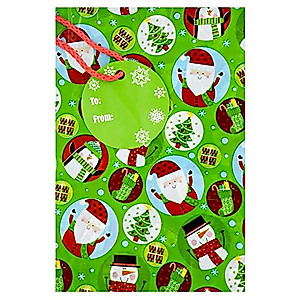 2 Giant Christmas Gift Bag 36x44" W/tie & Gift Card Set of 2
