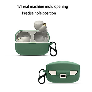 Soft Silicone Skin Case for Sony WF-1000XM4, Shock-Absorbing Case Cover Accessories with Keychain for Men Teens Boys Girls Women for Sony WF-1000XM4