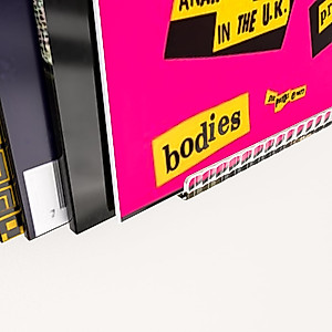 Cq acrylic Clear Floating Bookshelf for Kids Room,15" Invisible Wall Mounted Hanging Book Shelves, U Modern Picture Ledge Display Toy Storage Vinyl Record Wall Shelf,Pack of 6