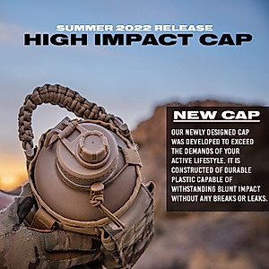 Iron Infidel Battle Bottle - Half Gallon Insulated Water Bottle with Paracord Handle - Large 64 oz Stainless Steel Water Jug & Rugged, Removable Sleeve For Keys, Wallet, Phone (OCP Camo 2 Liter)