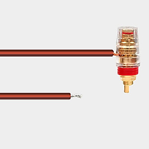 XMSJSIY 1/4 TRS Speaker Bare Wire, 6.35mm 3- Pole Male Mono Stereo Audio Cable Replacement Open End OFC HiFi Speaker Cord Amplifier Patch for DJ Microphone Subwoofer Mixer Wire -2m