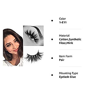 SWINGINGHAIR Lashes, 3D Eyelashes 19mm Natural False Eyelashes Siberian 3D Lashes Natural Look Eyelashes Hand-made Fluffy Volume Lashes 1 Pair