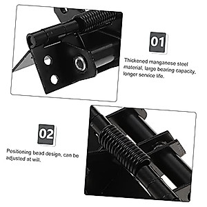 OSALADI 90 Automatic Closing Hinge Heavy Duty Door Closer Heavy Duty Hinges Exterior Door Hinges Spring Hinge Folding Leg Hinge Springs Manganese Steel Black Small Hinges Spring Door Hinge