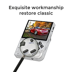 RG35XX Handheld Game Console 3.5 Inch IPS Screen Linux System Retro Video Games Consoles Portable Pocket Video Player 5000+ Games (White Transparent)