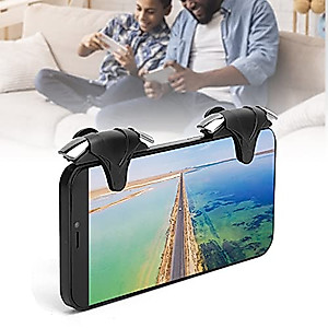Mobile Gaming Trigger, ABS High Sensitivity Shooter Controller 2 Pcs for Most Smartphone Models