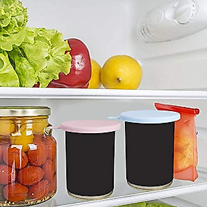 4 Pack Can Covers and 4 Pack Pet Spoons Set,Universal Silicone Can Lids for Pet Food Cans 1 Fit 3 Standard Size Dog and Cat Can Tops Cover (Round)