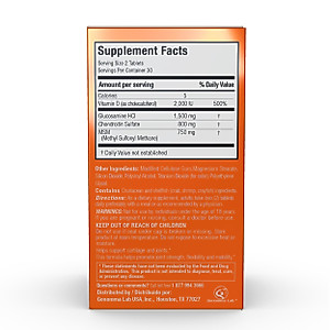 X Ray Dol Triple Action Glucosamine Chondroitin Joint Support Supplement, with MSM & 5X Vitamin D, Knee & Hip, Supports Bone Health, Flexibility & Mobility, Adults & Seniors, 60 Count, 1-Pack