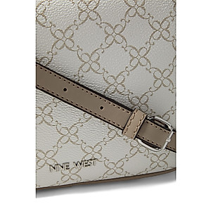 Nine West Dannin Mini Crossbody White/Pumice Logo One Size