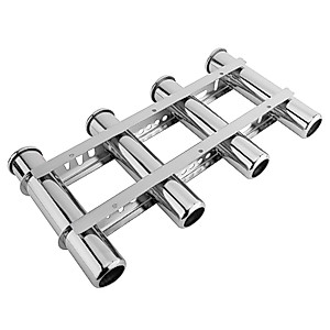 NovelBee 316 Stainless Steel 4 Tubes Fishing Rod Holder for Boat Marine Kayak Yacht