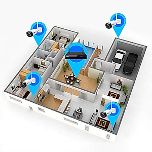 10CH 3MP/1080P/960P Network Video Recorder for Hiseeu Wireless Security Camera Systems, without HDD