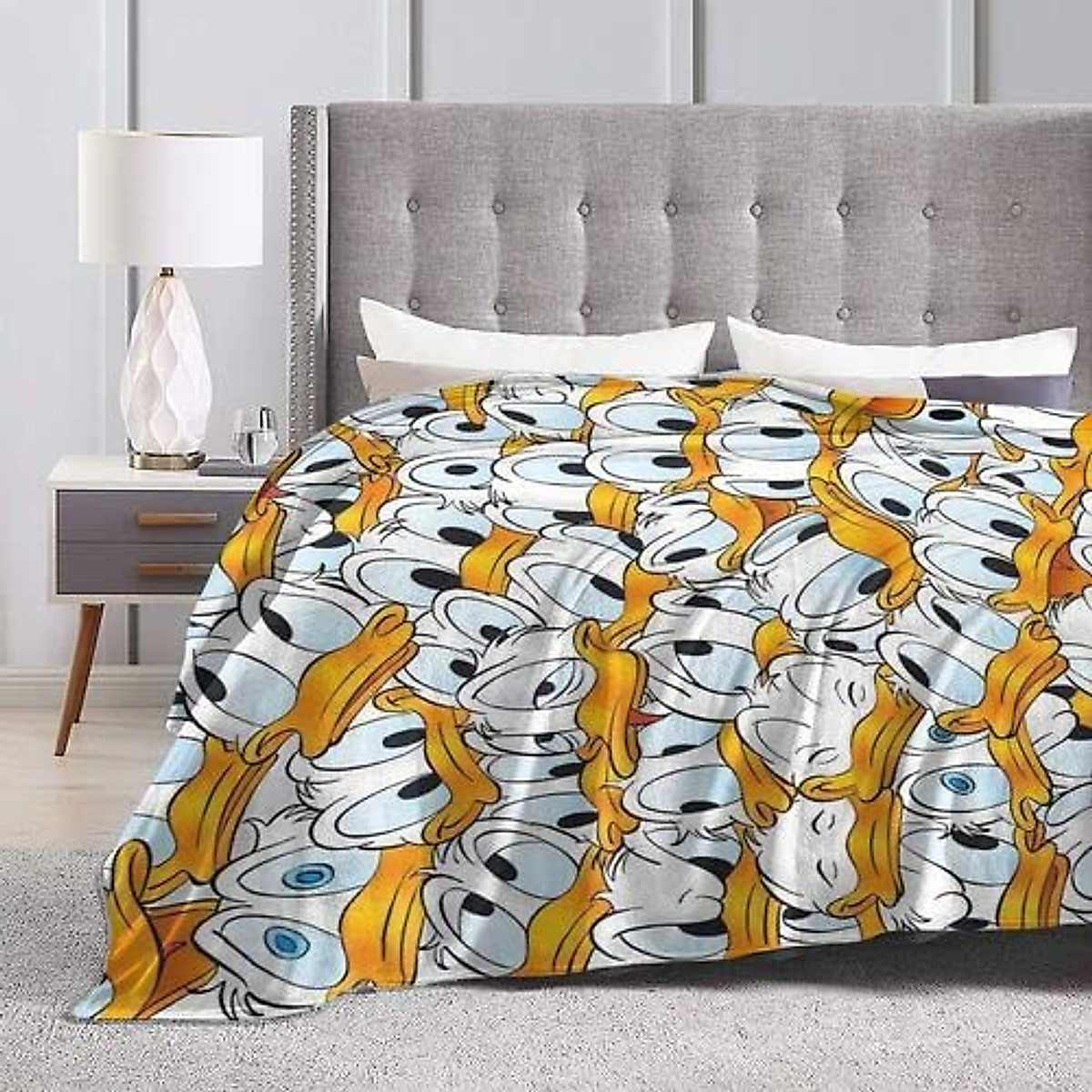 Funny Don.ald Duck Throw Blankets Fleece Blanket Super Soft Plush Throw Blanket 60"X50" Cozy Fuzzy Bed Blankets Microfiber Flannel Blankets for Couch, Bed, Sofa