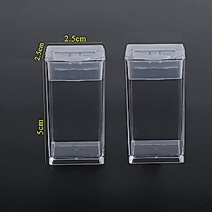 12Pcs Acrylic Small Square Bottles Diamond Embroidery Storage Box Clear Empty Bottles Bead Containers Holder for Beads Sequins Rhinestones Diamond Painting Accessories Storage DIY Craft Supplies