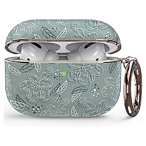 Airpod Pro Case Designed for Apple Airpods Pro 2019 with Portable Keychain and Cute Skin, Shockproof Air Pod Pro Hard Case Cover for Women Girls, (Blue)