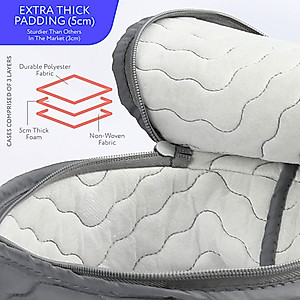 LotFancy China Storage Containers - Quilted 6-Piece Set Storage Box- Stores Chinaware, Stemware, Dinnerware, Dish Storage Service for 12, 48 Pcs Felt Protectors, Cardboard Dividers Included