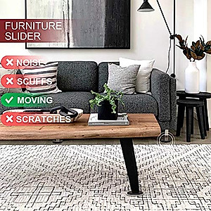 Furniture Sliders, 20pcs-3 1/2” Felt Furniture Sliders for Carpet, Furniture Pads Hardwoods Floors, Heavy Furniture Movers Sliders, Reusable Furniture Moving Pads, Floor Protectors for Carpet