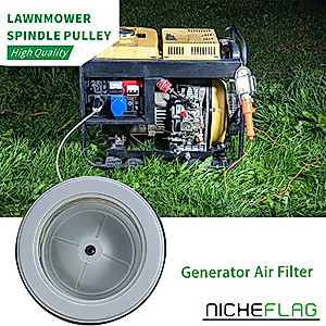 NICHEFLAG GX630 Air Cleaner Element Replaces 17210-Z6L-010, 17210-Z6L-000 for Honda GX630, GX630R, GX630RH, GX660, GX660R, GX660RH, GX690, GX690R, GX690RH Engine Lawn Mower Air Cleaner Element