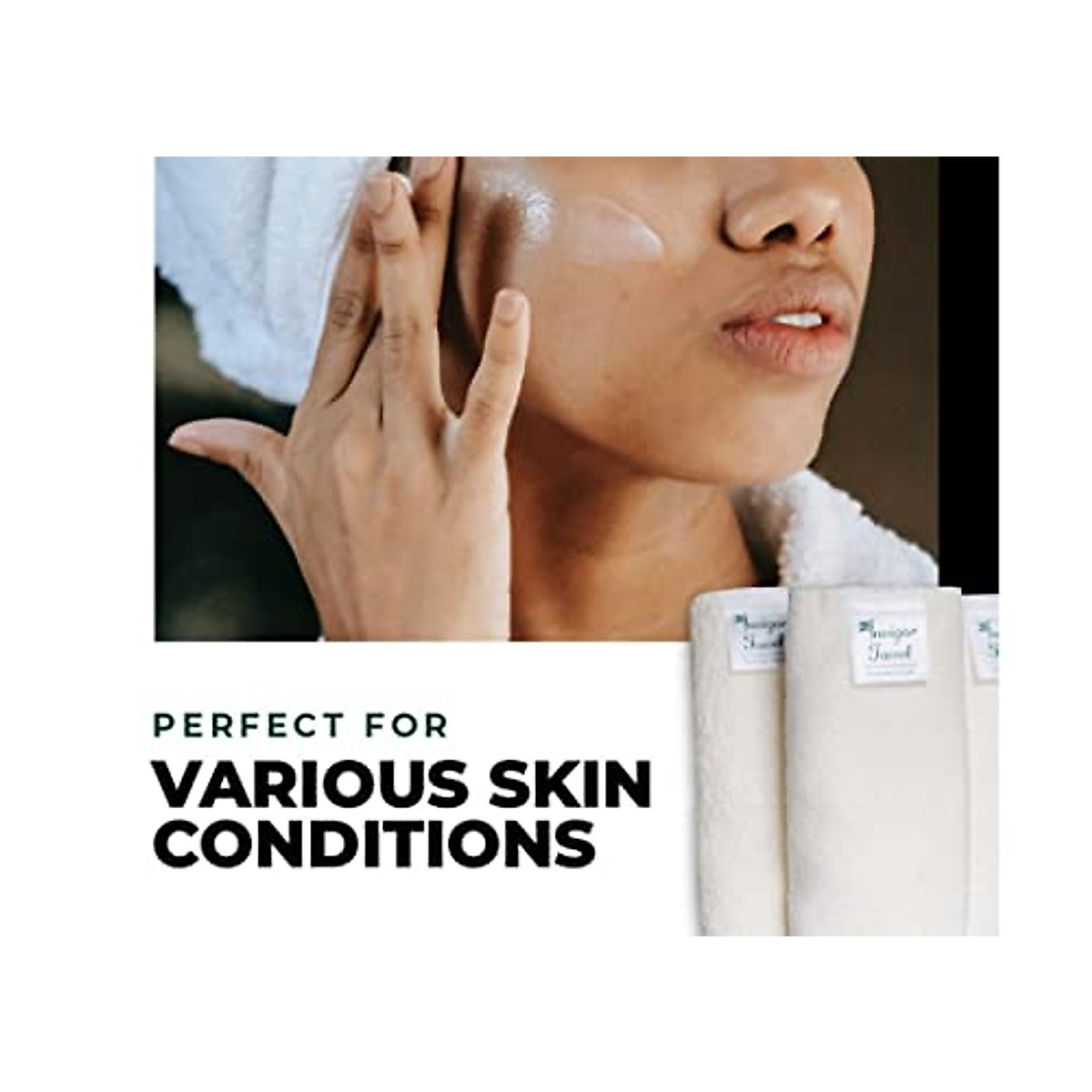 Invigor Sports Recovery and Post Surgery Hand Towels for Face and Body, Set of 2 with Hand Towel and Wash Cloth Double Sided Towels Made in USA