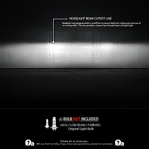 AUTOZENSATION Compatible with 1998-2011 Ford Crown Victory Black Housing Clear Lens Headlights + Corner Lights L + R Pair Headlamp