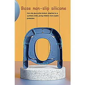 TOWRITE Foldable Toilet Training Potty Seat Chair Toddlers Toilet with Step Stool Ladder and Handles Safe Non-Slip Step PU Cushion for Boys Girls (Pink)