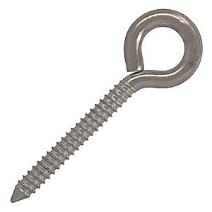 1/2" x 6" Stainless Steel Screw Eye - Heavy-Duty Lag Screws for Secure Installations, DIY Projects, Hanging and Anchoring
