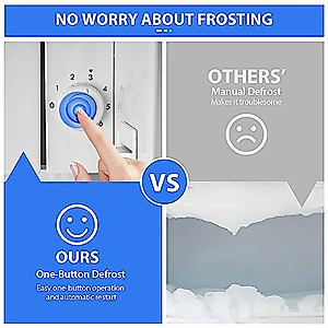 Upstreman 4.5 Cu.Ft Mini Fridge with Freezer, Single Door Small Refrigerator, Adjustable Thermostat, Low noise, Energy-efficient, Compact Refrigerator for Dorm, Office, Bedroom, Silver-SR45