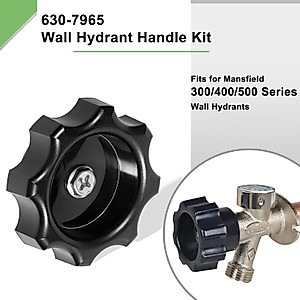 Bonbo Replacement for 630-7965 Wall Hydrant Handle Kit, for 300/400/500 Series Mansfield Wall Hydrant, Wheel Shaped Handle