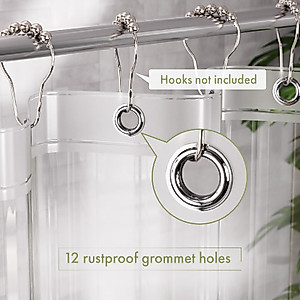 AmazerBath Clear Shower Curtain Liner, 72x72 Plastic Shower Liner, Waterproof PEVA Shower Curtain Liner, Cute Lightweight Shower Curtains for Bathroom with Magnets and 12 Rustproof Metal Grommet Holes
