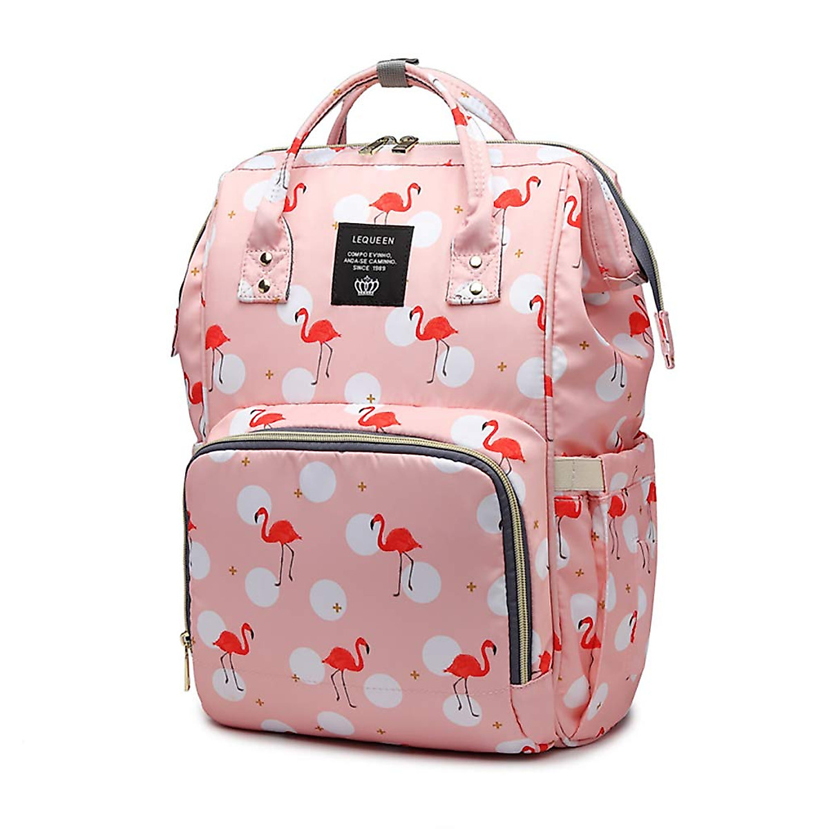 Starte Diaper Bag for Mom/Dad,Flamingo Bag for Women Waterproof Travel Backpack,Spacious Tote Shoulder Bag Organizer,Pink