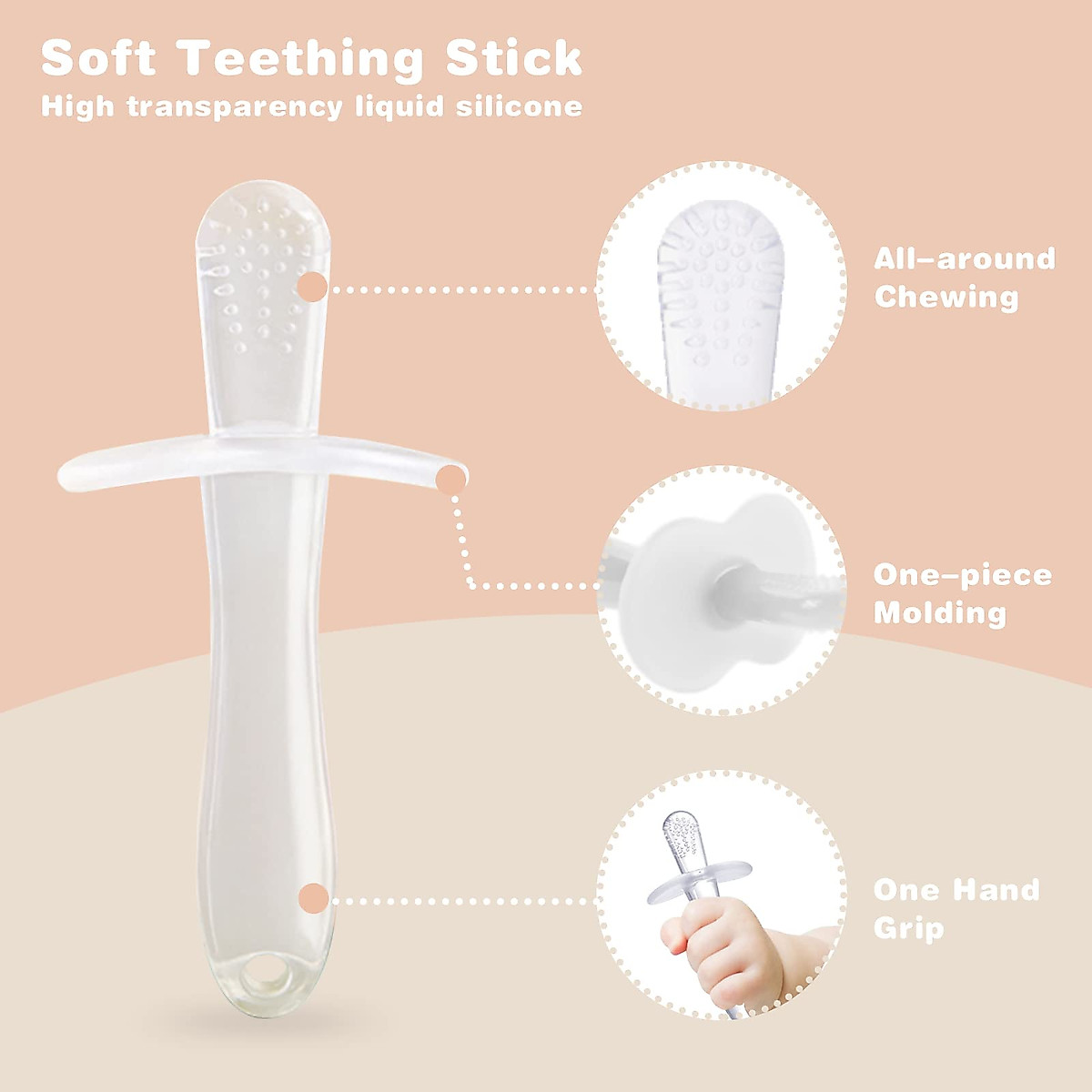 Baby Teething Toys (Brown White)